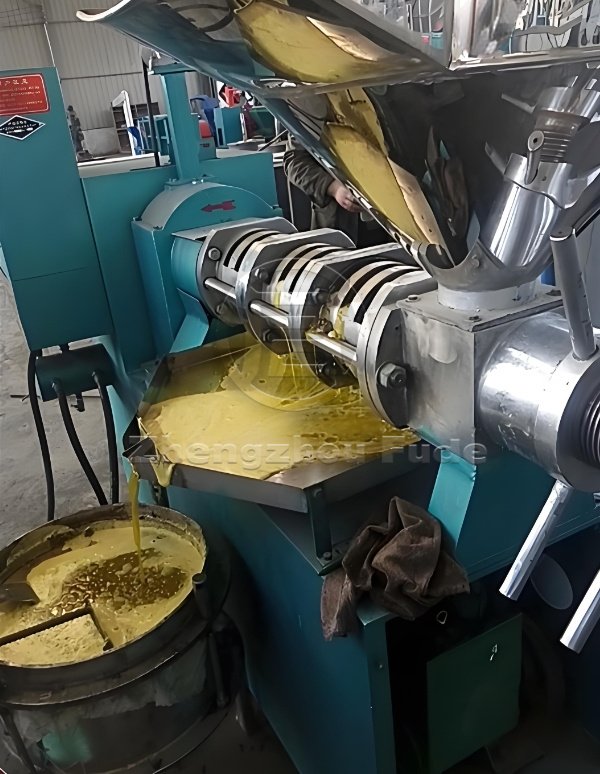 What are the components of the spiral oil press body